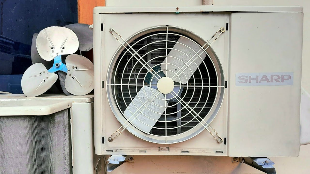 Homemade Fan Blade for The Sharp Minisplit Condensing Unit - YouTube