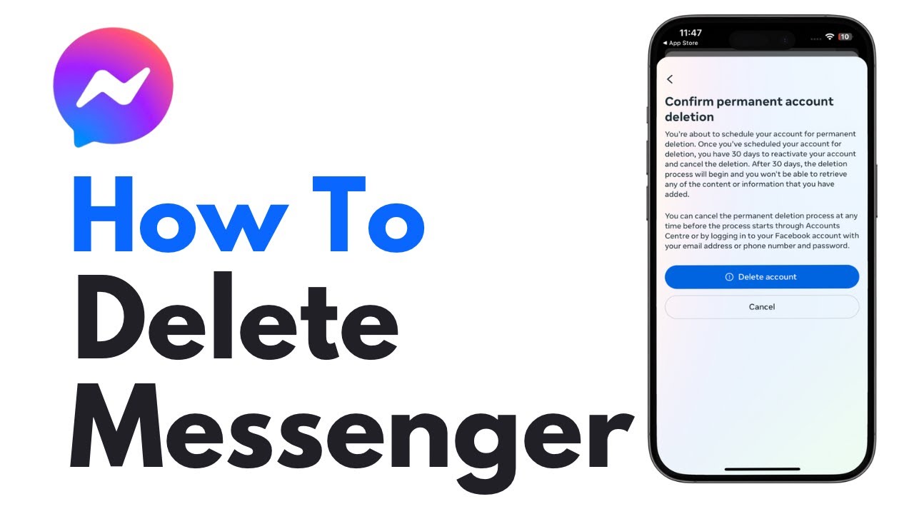 How To Delete Messenger Account | Messenger Account Delete Kaise Kare ...
