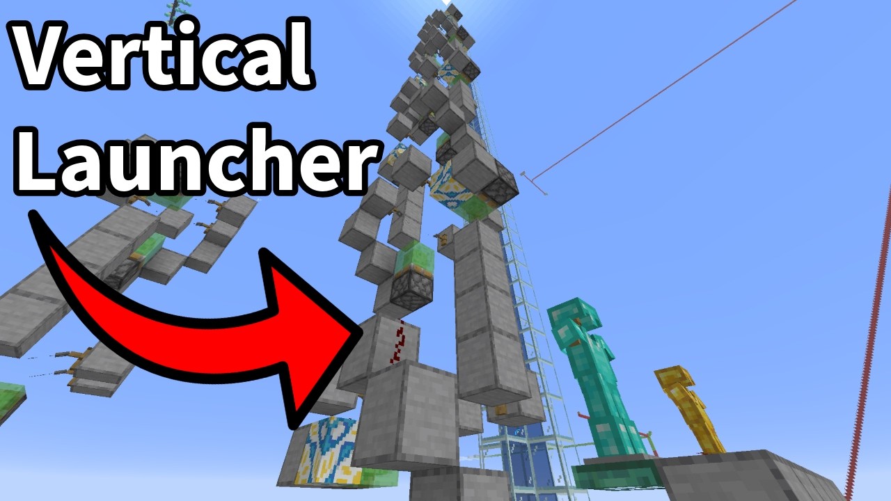 Minecraft Vertical Slime Launcher for Players and Armor Stands - YouTube