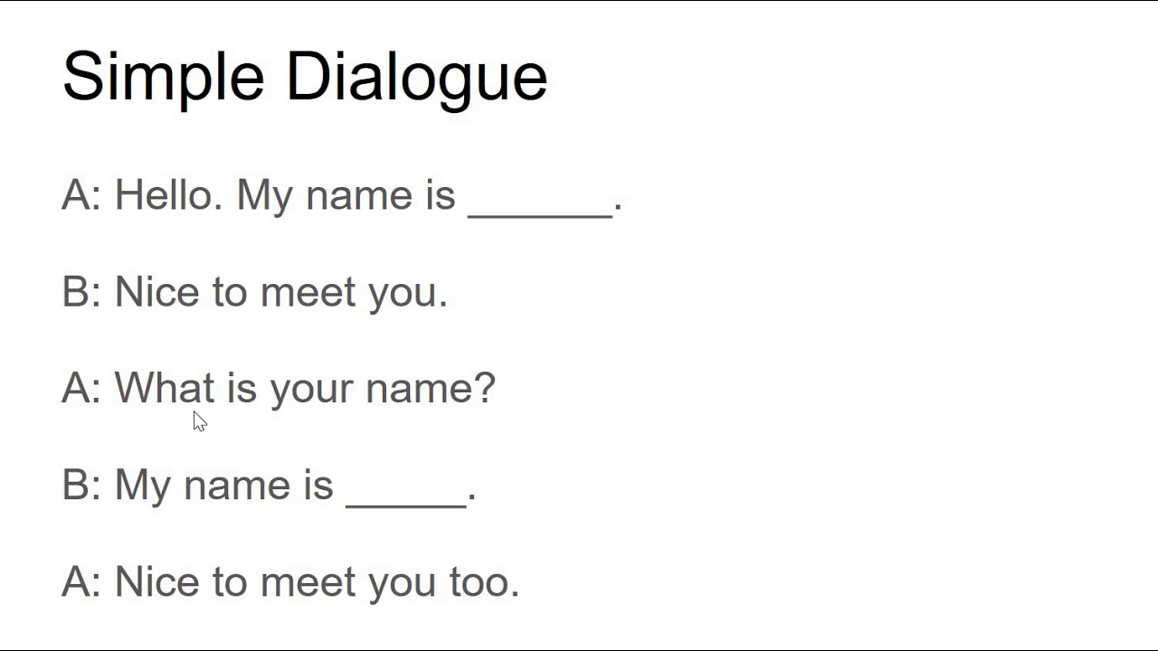 Simple Dialogue In English YouTube simple-dialogue-in-english-youtube