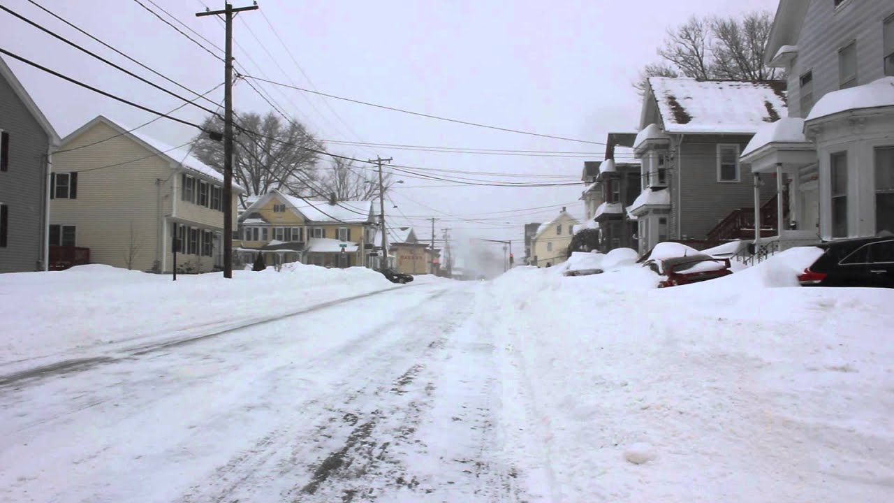 Winter Snow Storm Juno | Lowell, MA | Westford St | Oknha Meas - YouTube