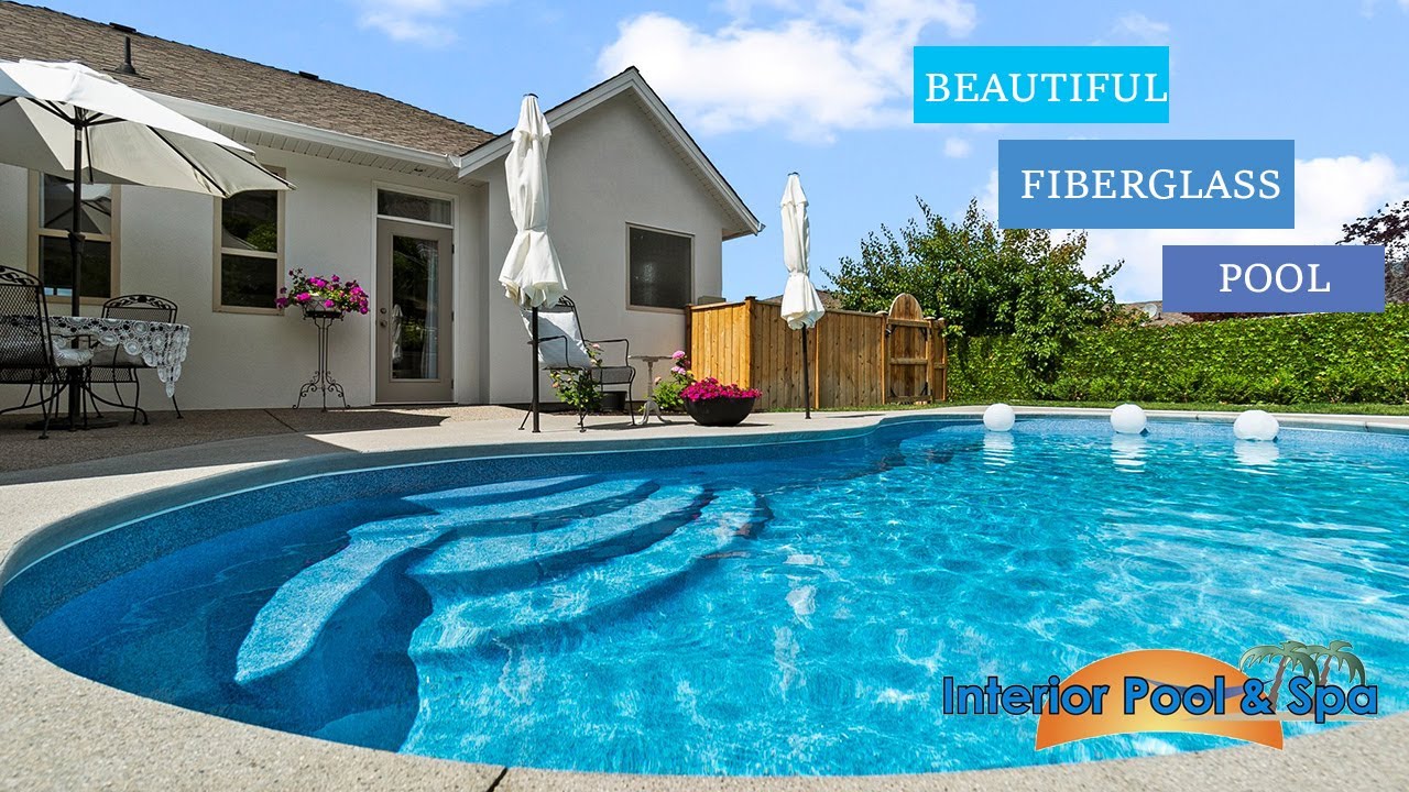Interior Pool and Spa - Latham Valencia Fiberglass Pool - West Kelowna ...