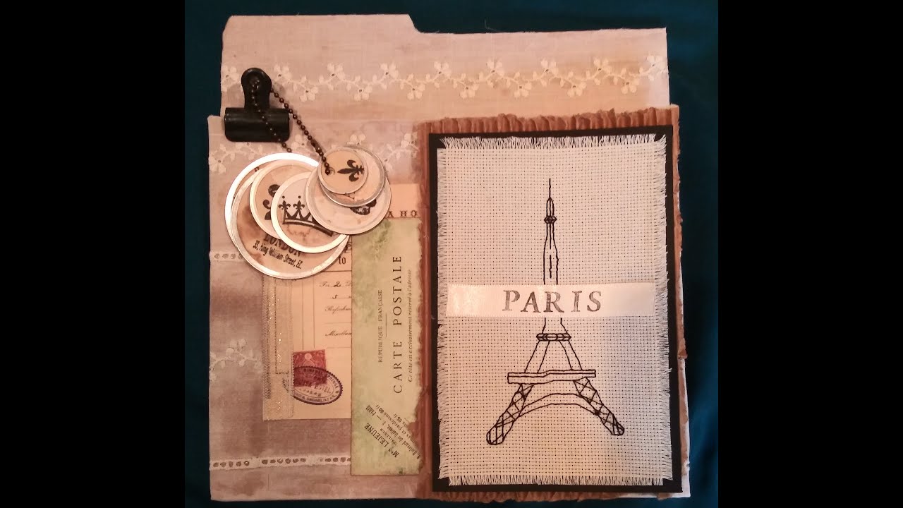 French Themed Altered File Folder: Eiffel Tower - YouTube