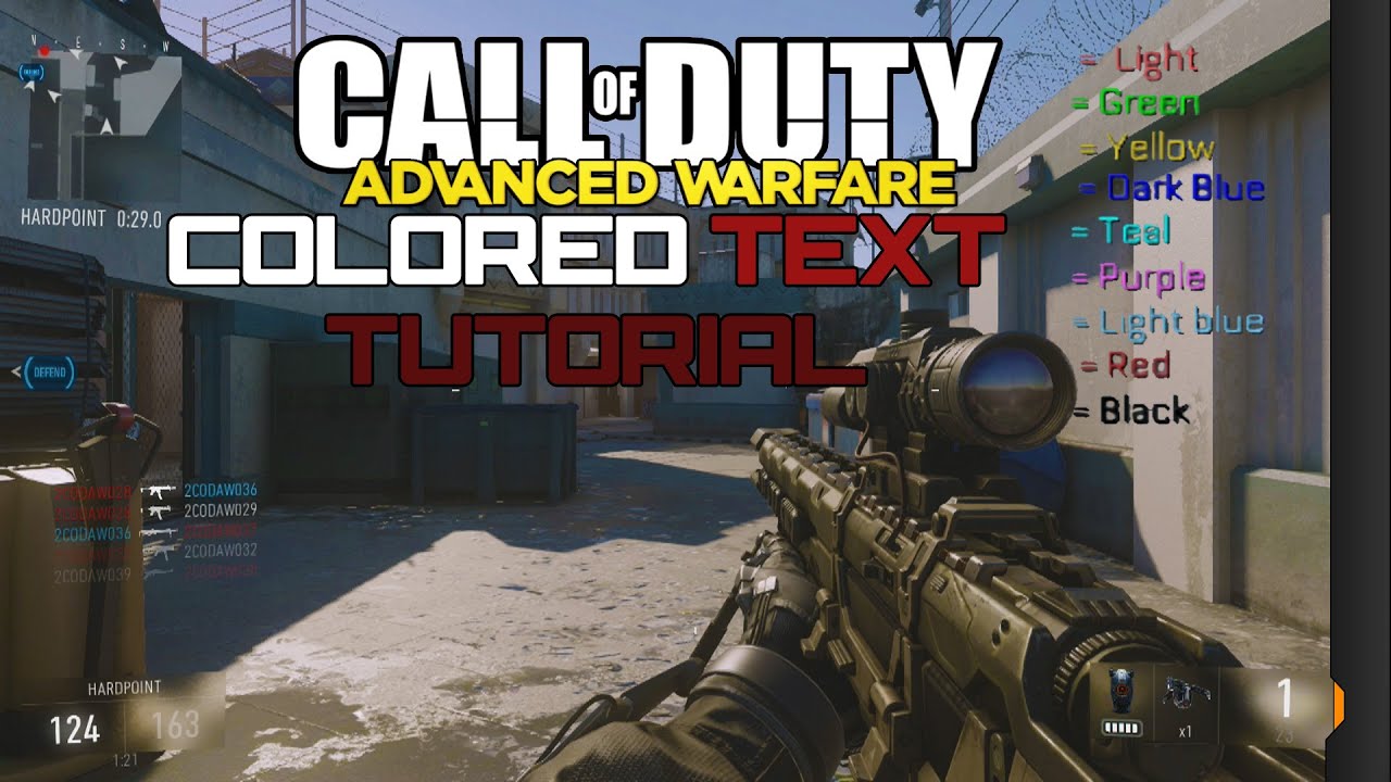 [HD] Call of Duty Advanced Warfare : How to type/write in colors! (COD ...