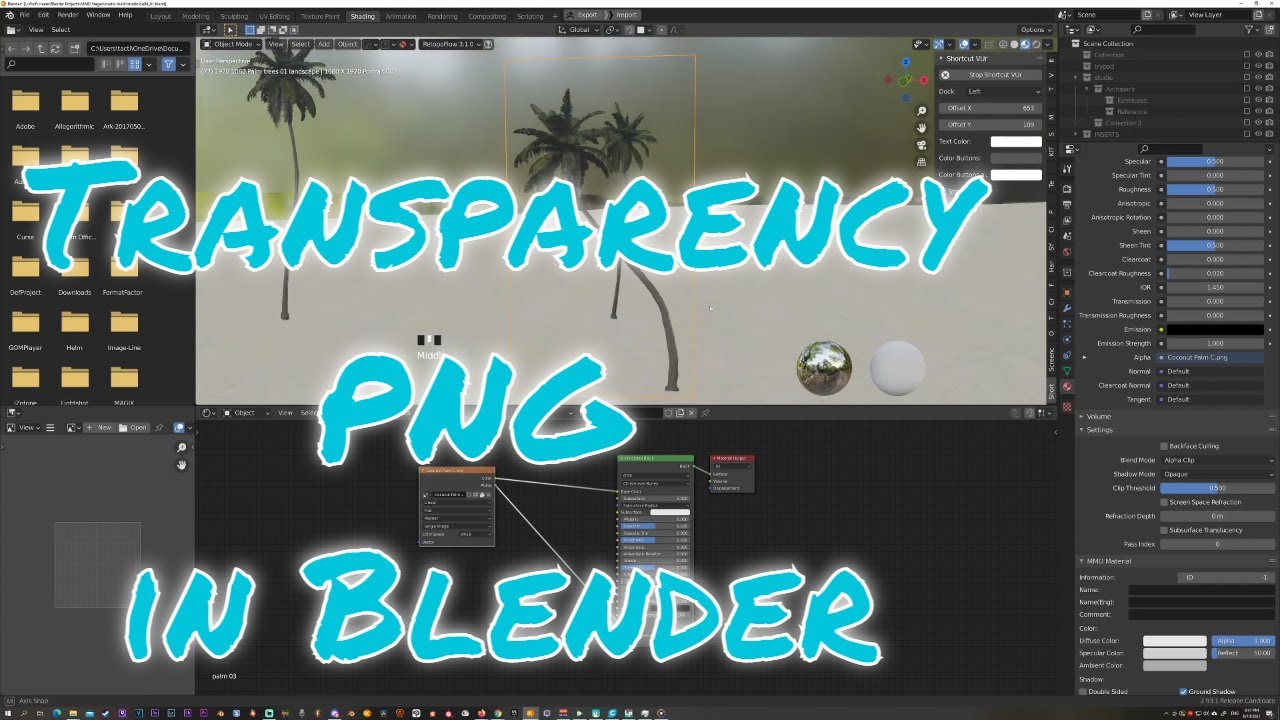 How to import a PNG with transparency into blender - YouTube