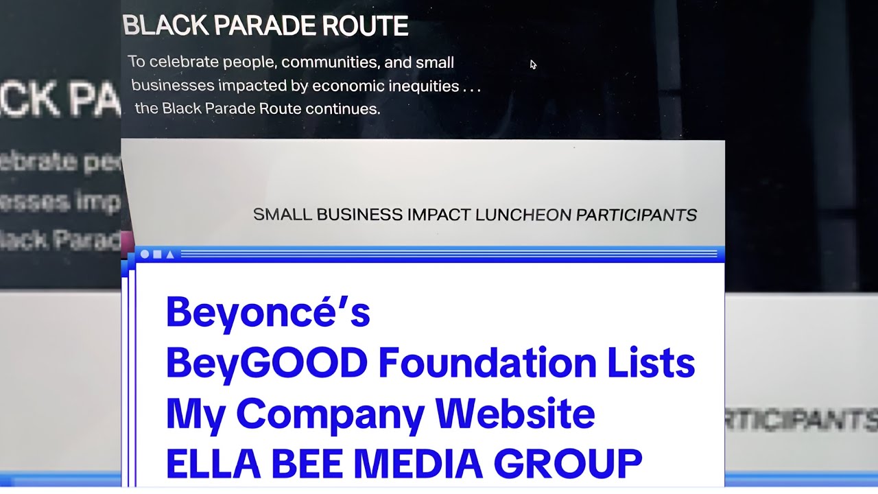 🐝 Beyoncé’s BeyGOOD Foundation Lists ELLA BEE MEDIA GROUP among Black ...
