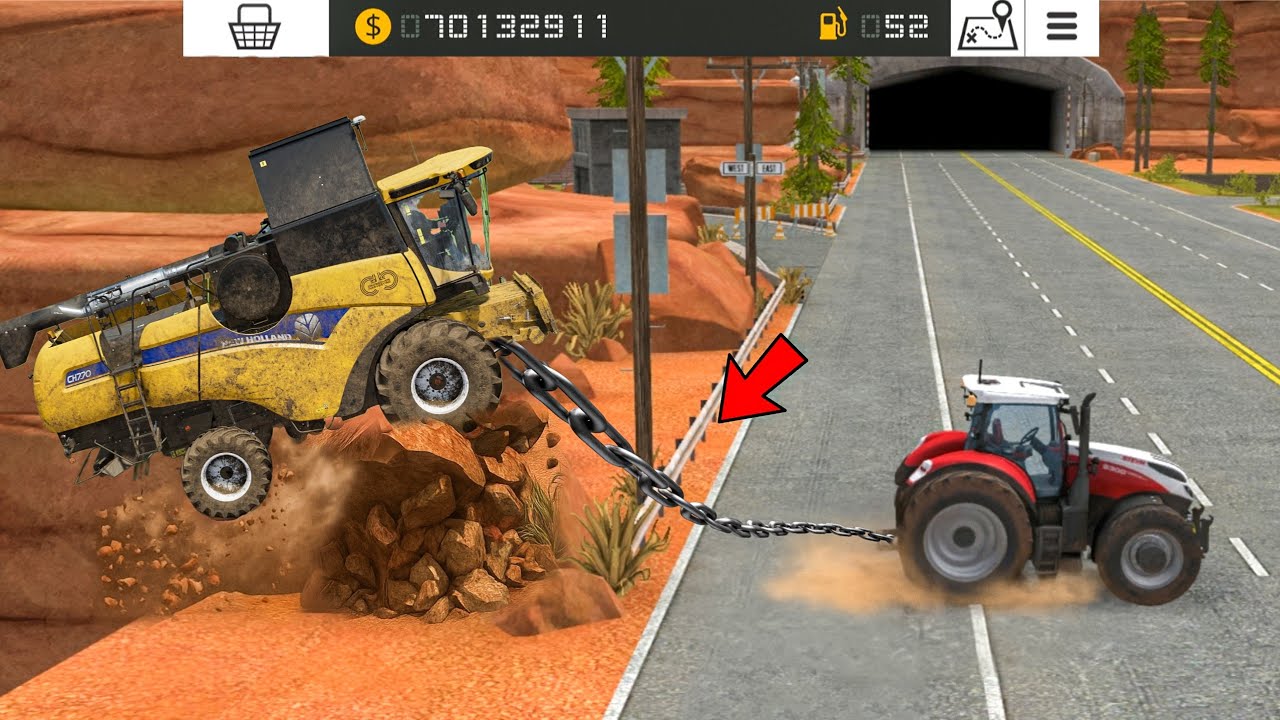 Pulling Harvester With Steyr Tractor In Fs18 | Fs18 Multiplayer ...