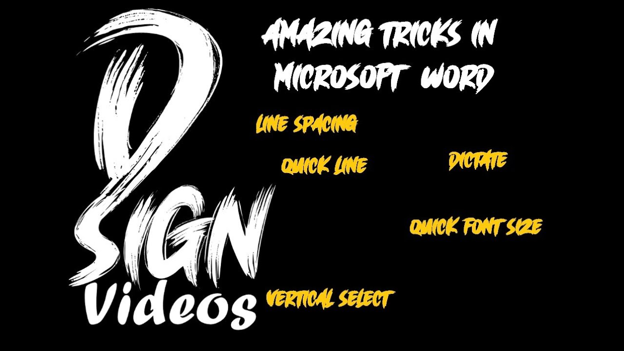 Five Amazing Tricks In Microsoft Word Youtube