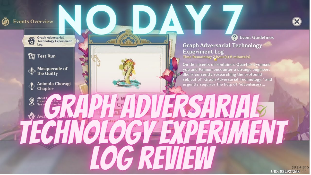 Graph Adversarial Technology Experiment Log Event Review Genshin Impact ...