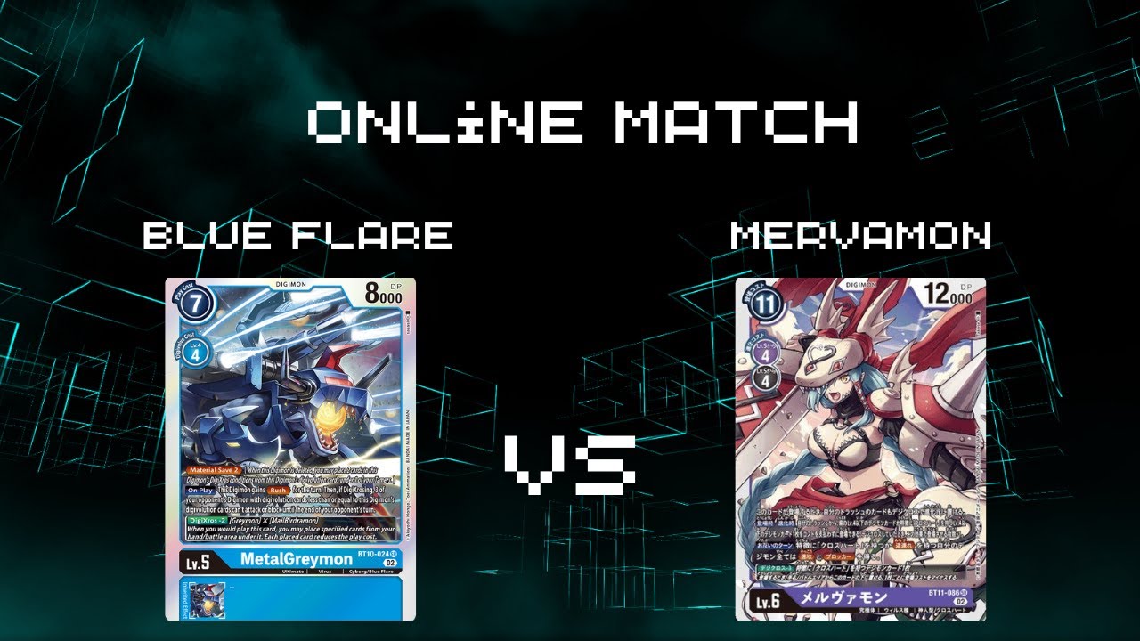 Blue Flare vs Mervamon - Digimon Card Game (BT11) - YouTube