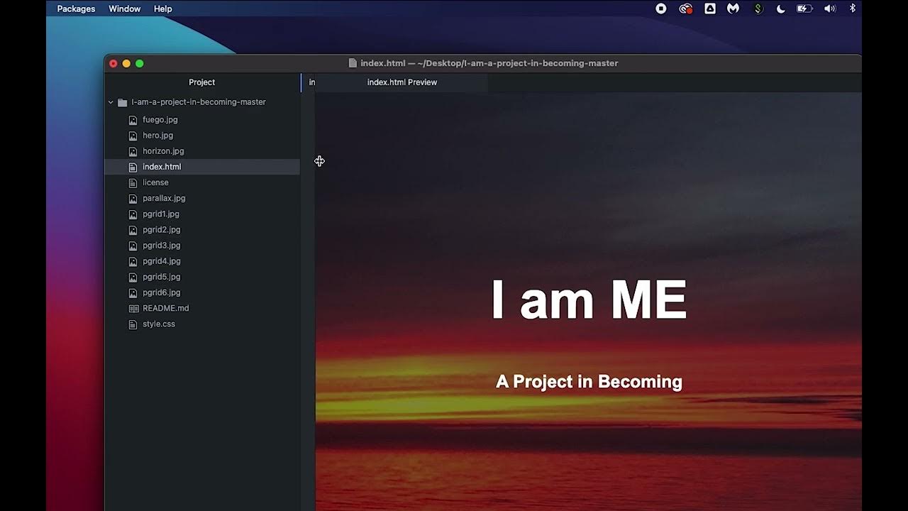 I Am...a project in becoming (Atom Code Editor) - YouTube