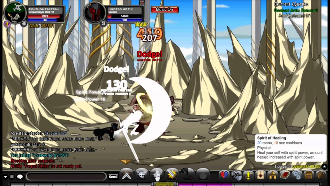 AQWorlds~Soloing Undead Artix & OverWorld Ending CutScene - YouTube