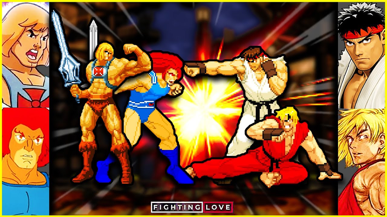 HE-MAN & LION-O vs RYU & KEN 🔴INSANELY HIGH LEVEL EPIC BATTLE! - YouTube