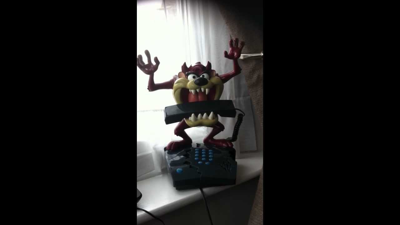 Rare Warner bros Taz animated phone - YouTube