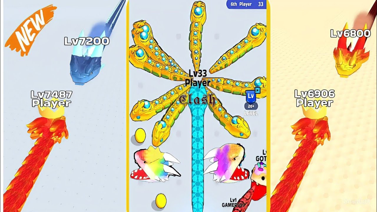 Snake Clash Big Long - ALL BOSSES Snake Battle #SKGamer #50 - YouTube