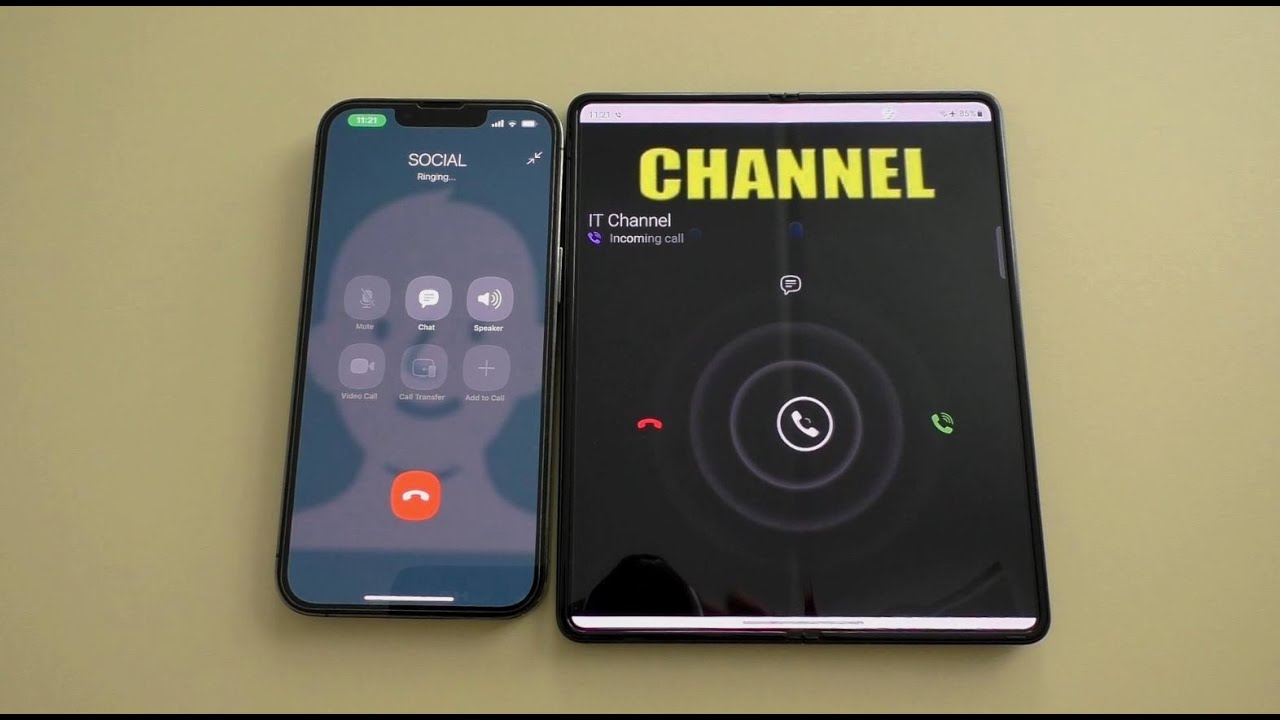 Viber Incoming Call & Outgoing Call (iPhone 13 Pro vs Samsung Z Fold 3 ...