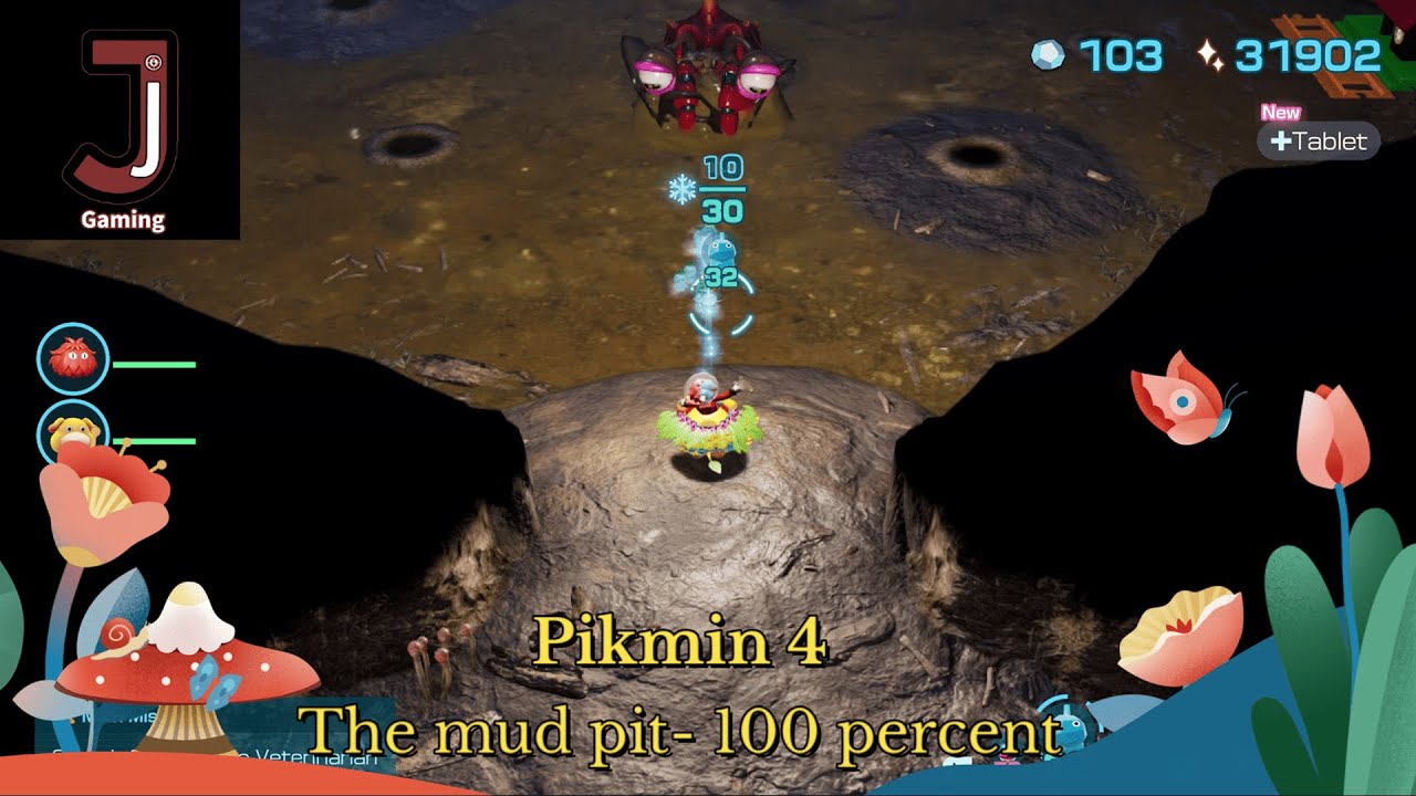 Pikmin 4 The mud pit 100 percent Primordial thicket - YouTube