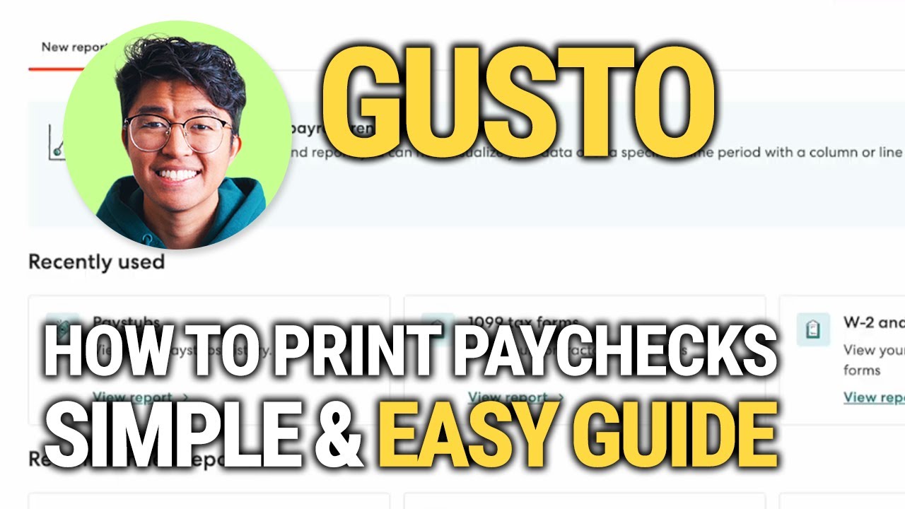 How To Print Paychecks With Gusto Payroll: Step-By-Step Guide - YouTube