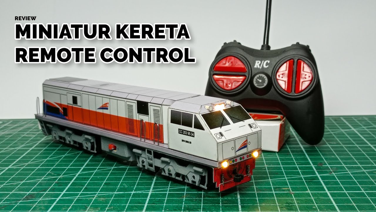 Papercraft Kereta Api Remote Control - Miniatur Kereta Api - YouTube