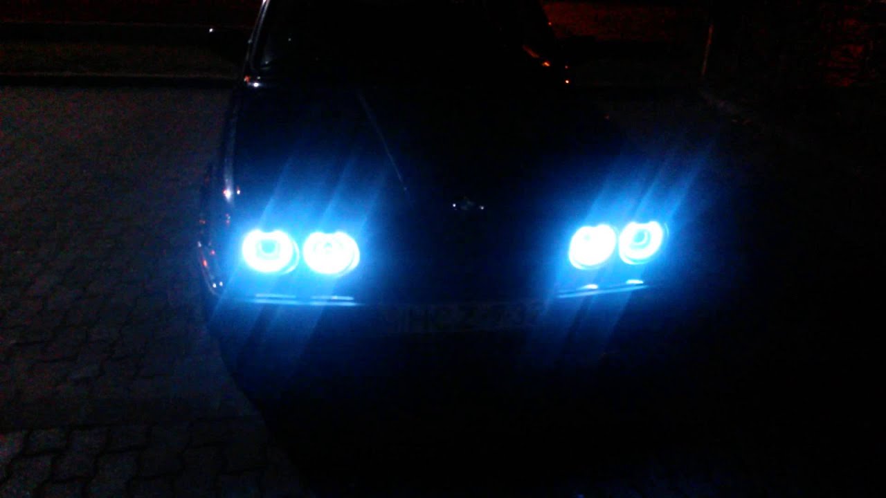 BMW E30 COB RGB color changing multicolor angel eyes retrofitted ...