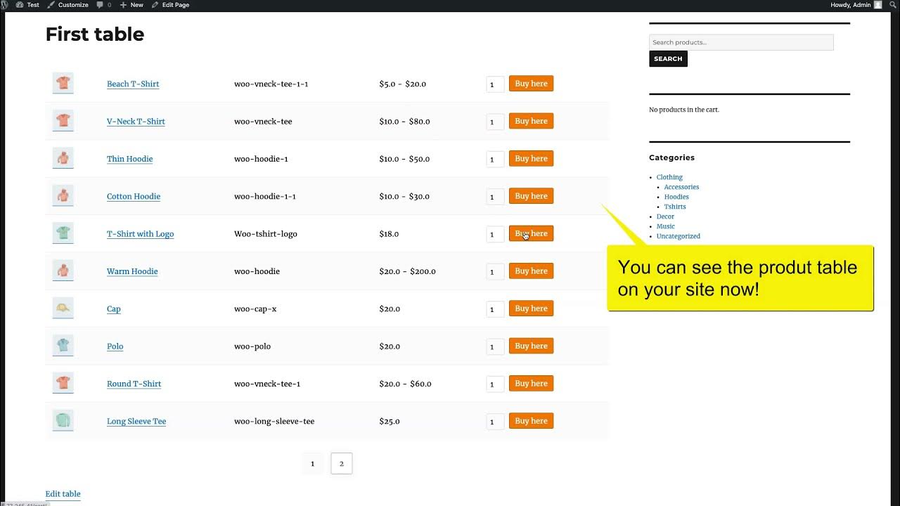 WooCommerce Product Table Lite - How to use step-by-step walkthrough ...