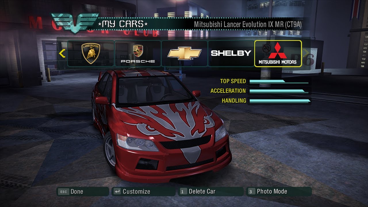 Need for Speed: Carbon — Mitsubishi Lancer Evolution IX MR (CT9A ...