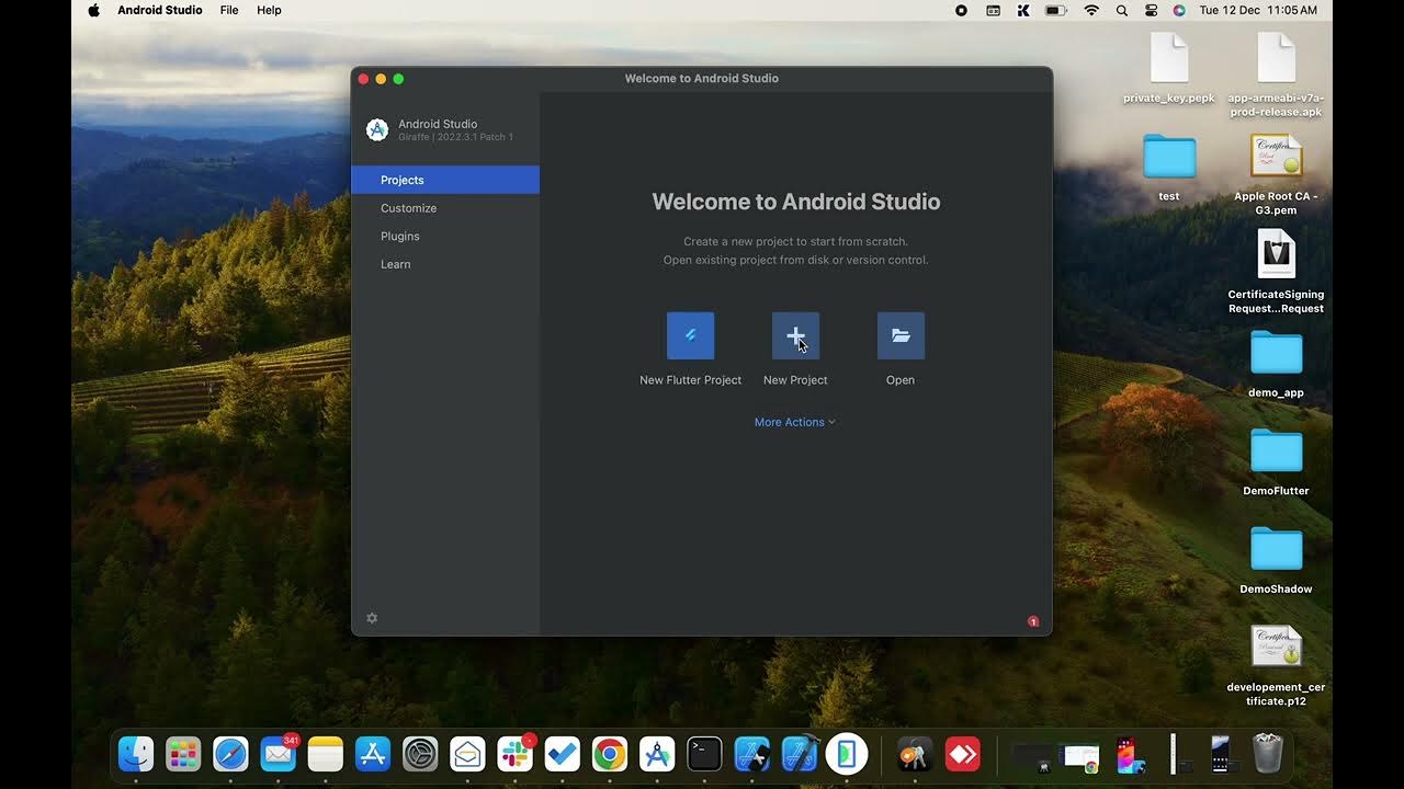 How to create flutter project in android studio? - YouTube