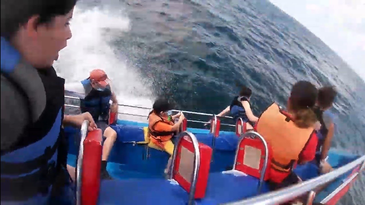 our boat almost tipped over - YouTube