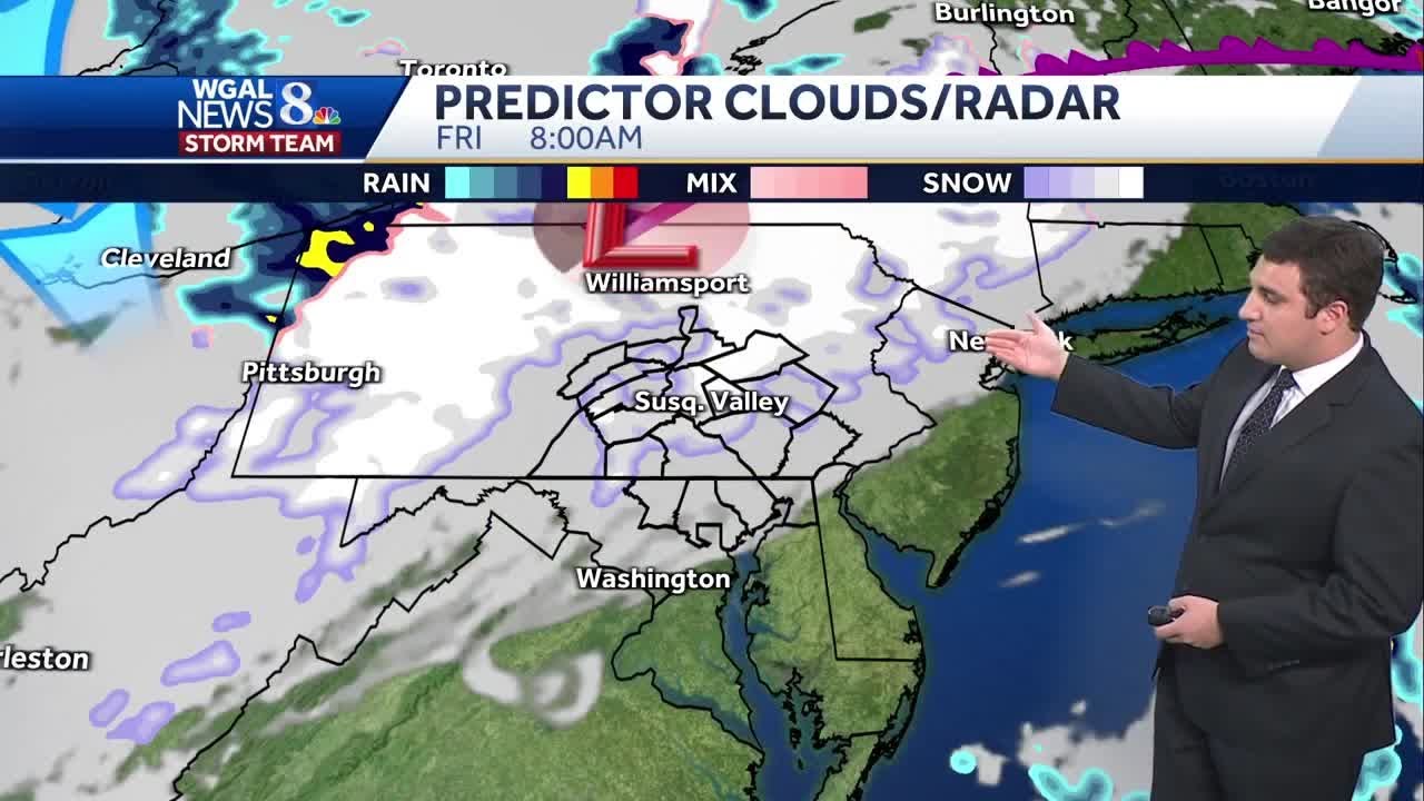 Hour-by-hour rain, snow projections for South-Central Pa. - YouTube