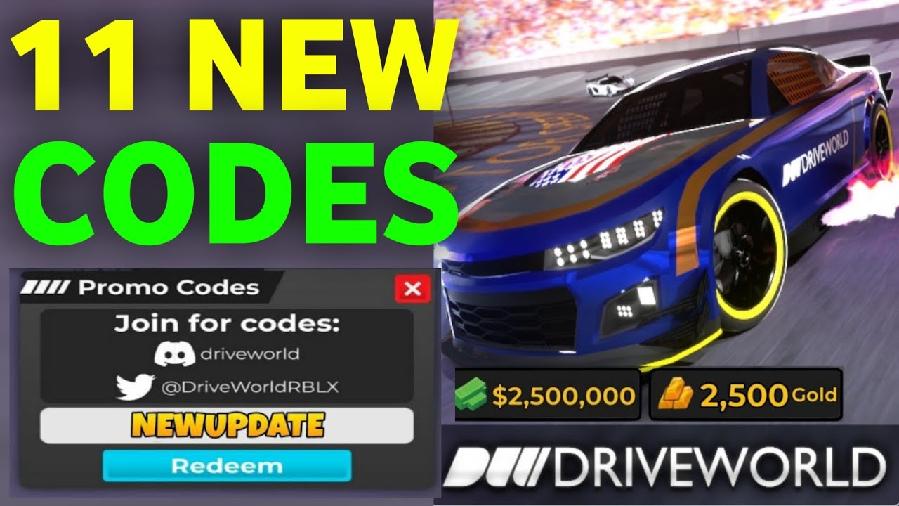 NOVEMBER⚡DRIVE WORLD CODES 2024 | ROBLOX DRIVE WORLD CODES 2024 - YouTube