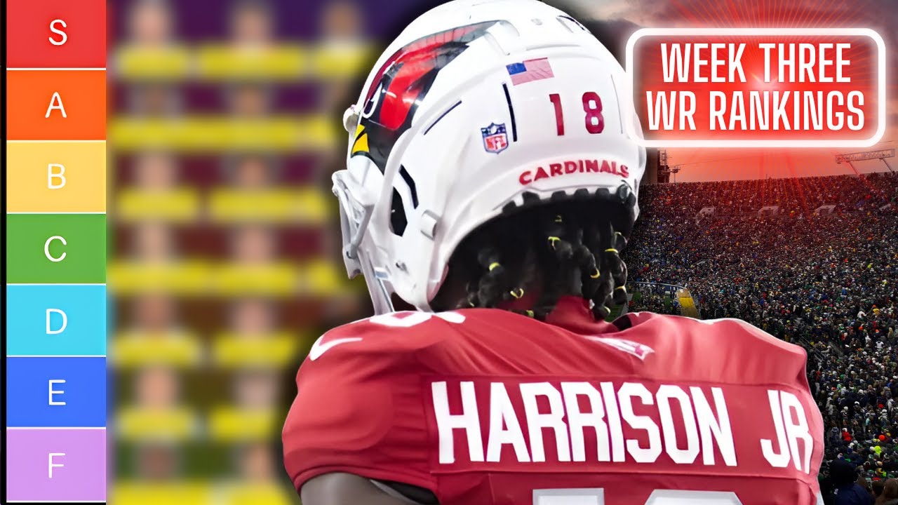 Wide Receiver Rankings (Tiered) for Week Three of 2024 Fantasy Football ...