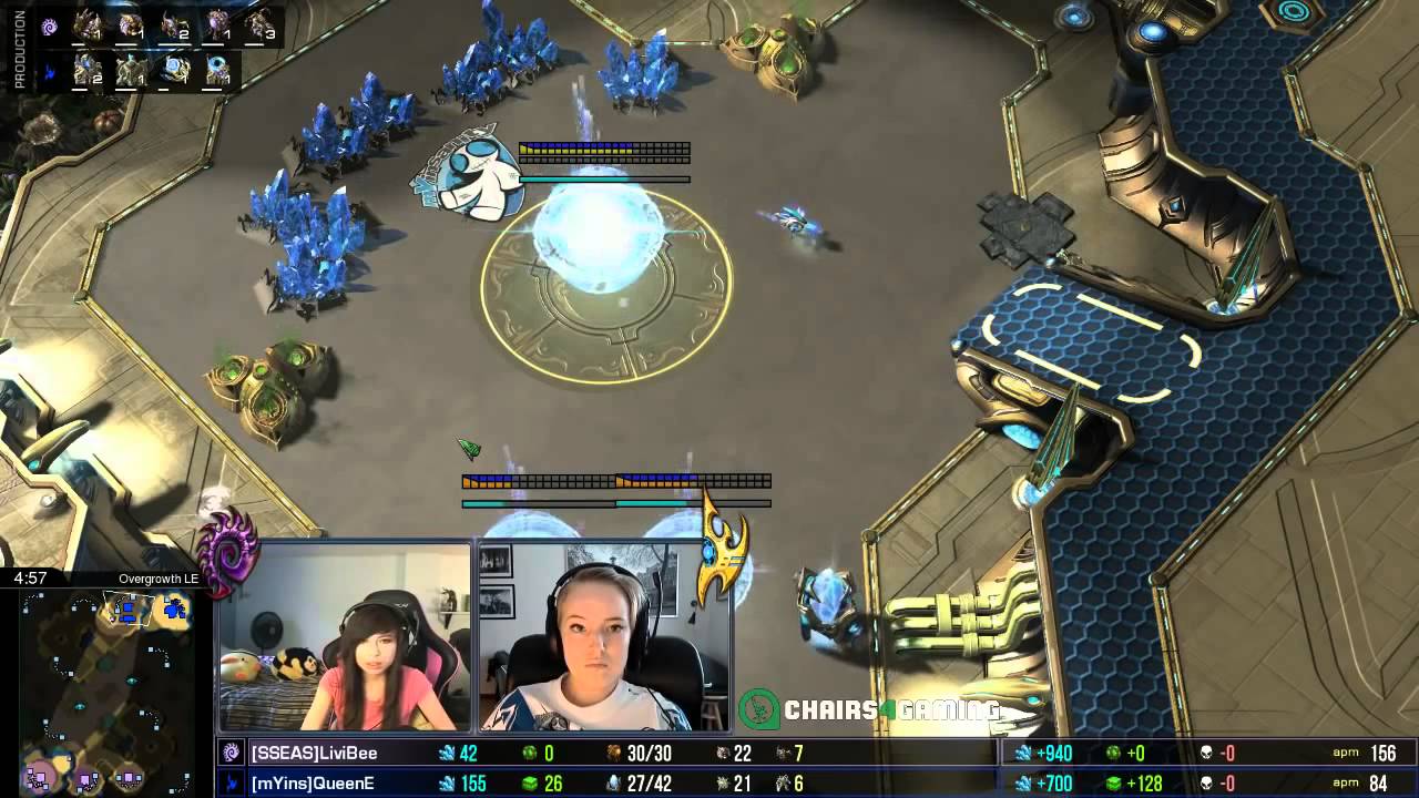 SC2 QueenE vs Livibee Game 1 Lovely Ladies Starcraft 2 Showmatch 2014 ...