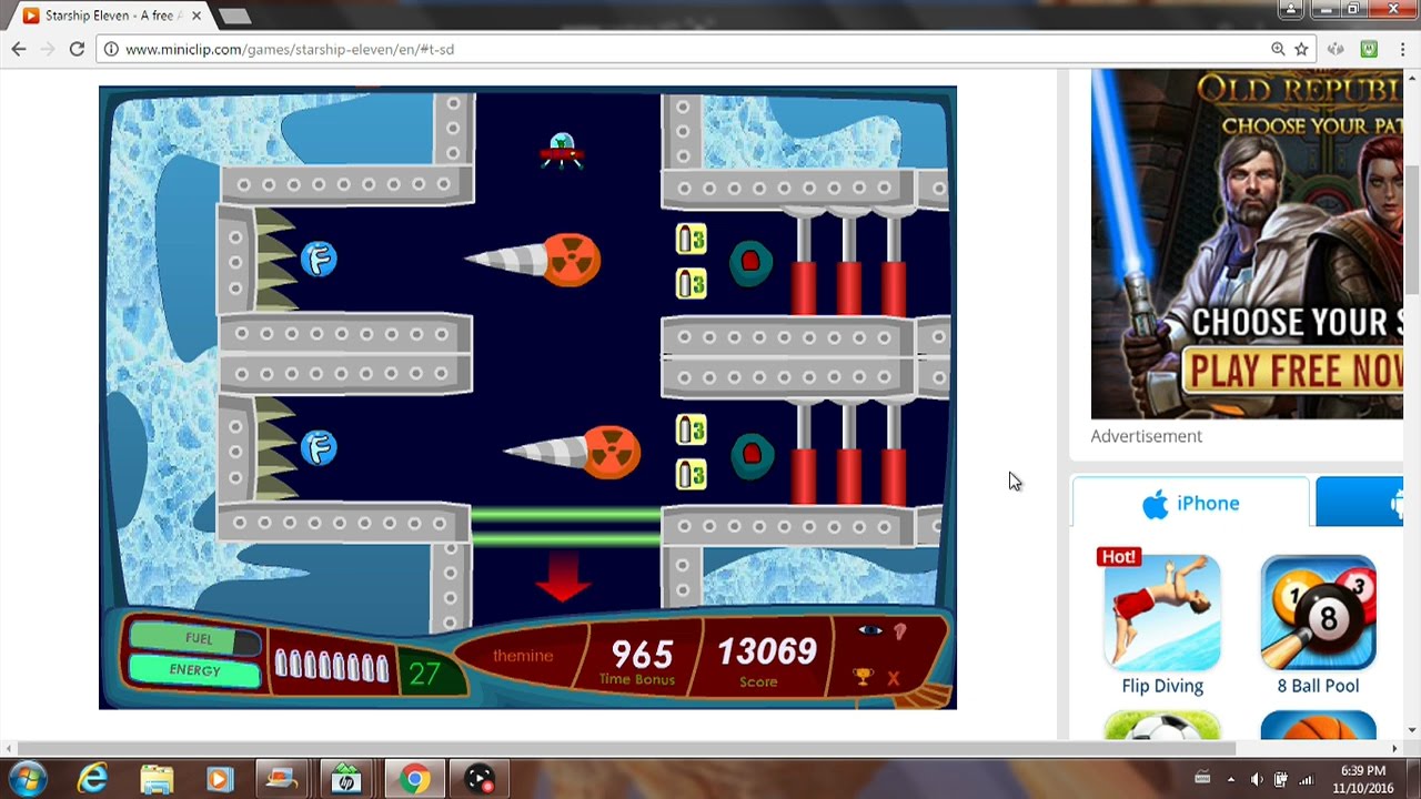 Lets Play: Starship Eleven (Miniclip) - YouTube
