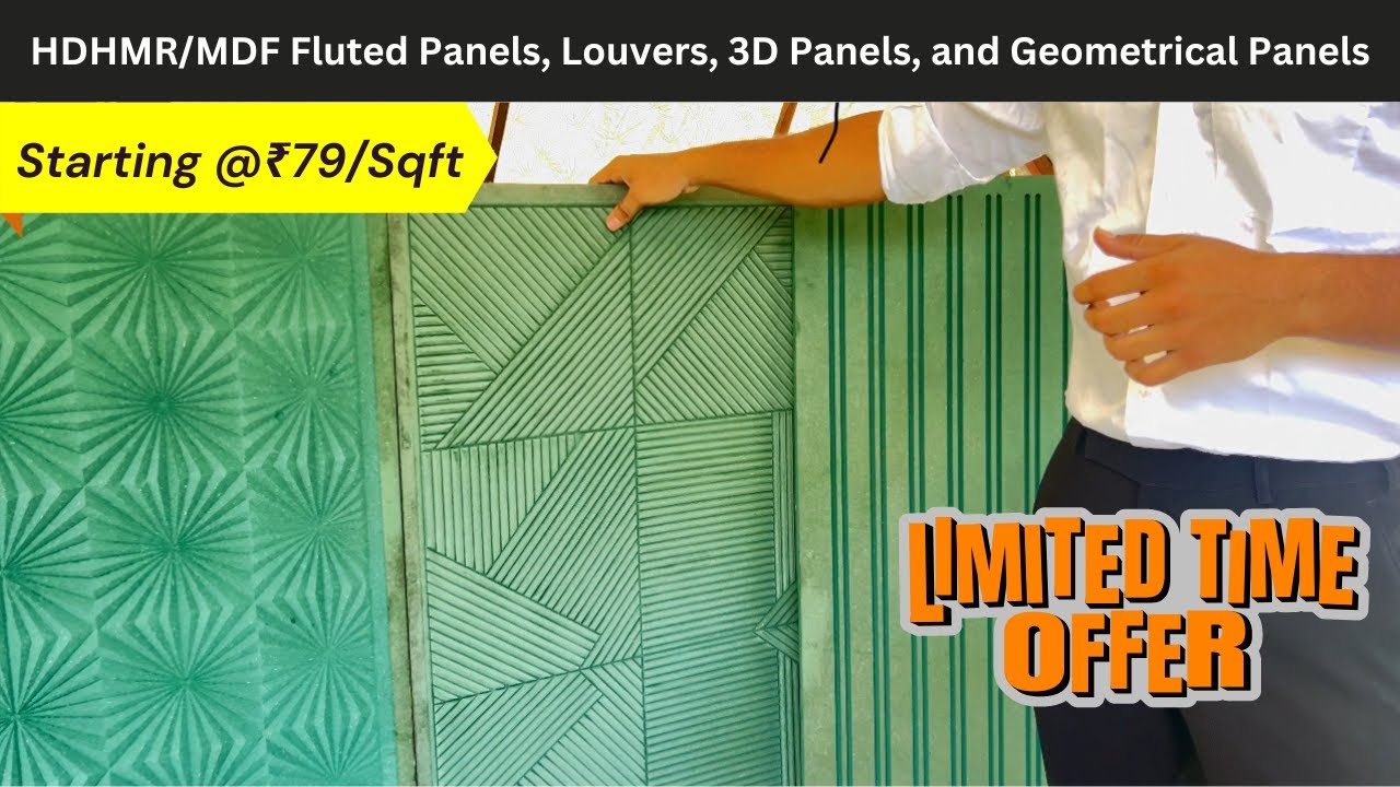 HDHMR Fluted Panels and Louvers | MDF and HDHMR 3D Panels | Starting ...