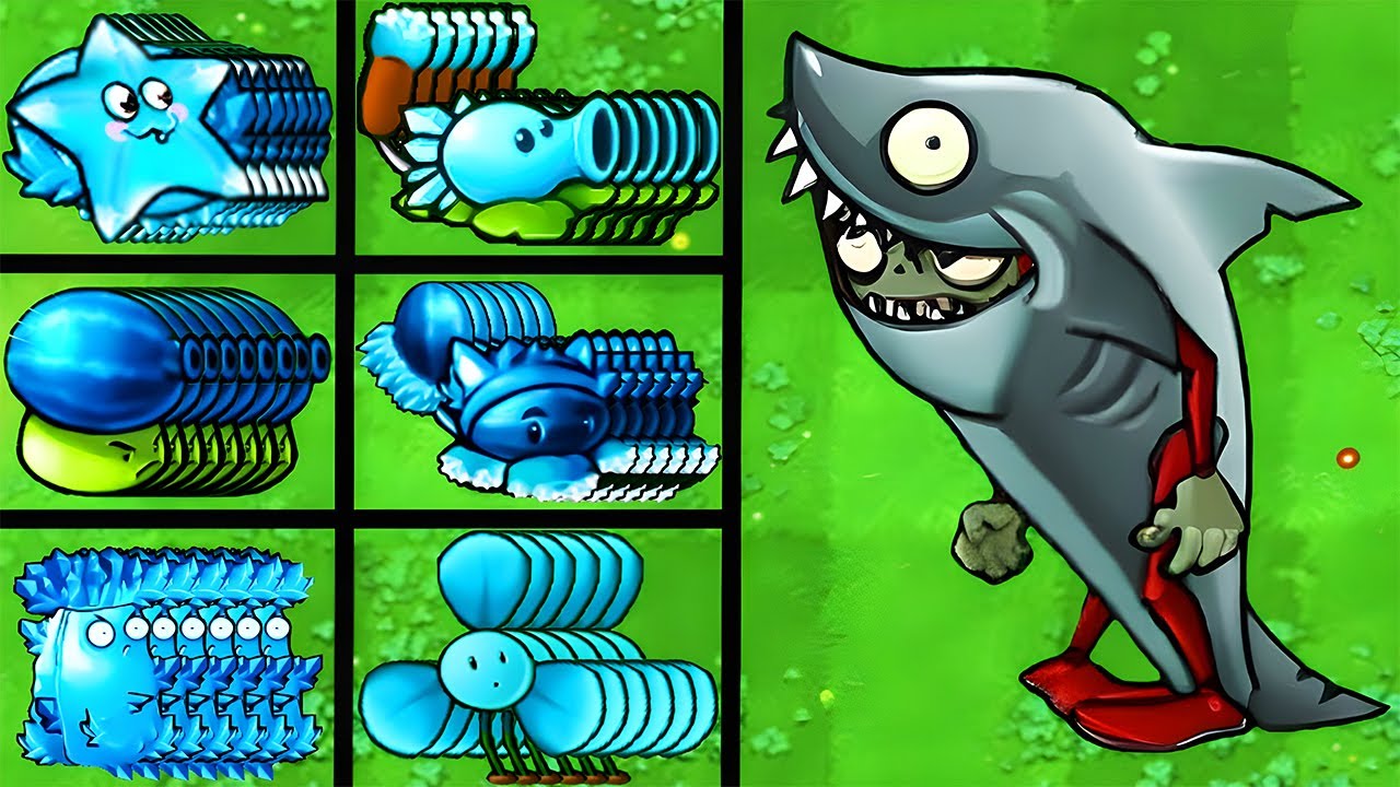 PVZ 1 Hybrid Challenge | Shark Zombie (Tralalero Tralala) Vs All Hybrid ...