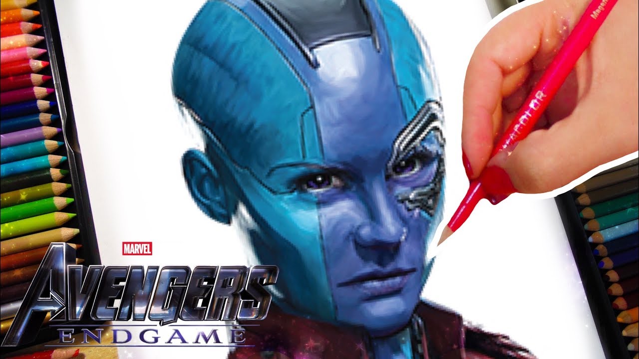 DIBUJANDO A NEBULA AVENGERS END GAME (MARVEL) HOW TO DRAW NEBULA ...