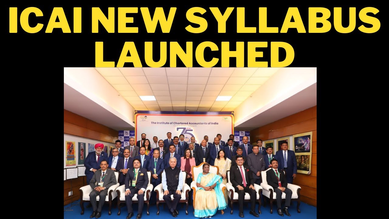 good news out ) icai new syllabus 2023 launched ) icai new course ...