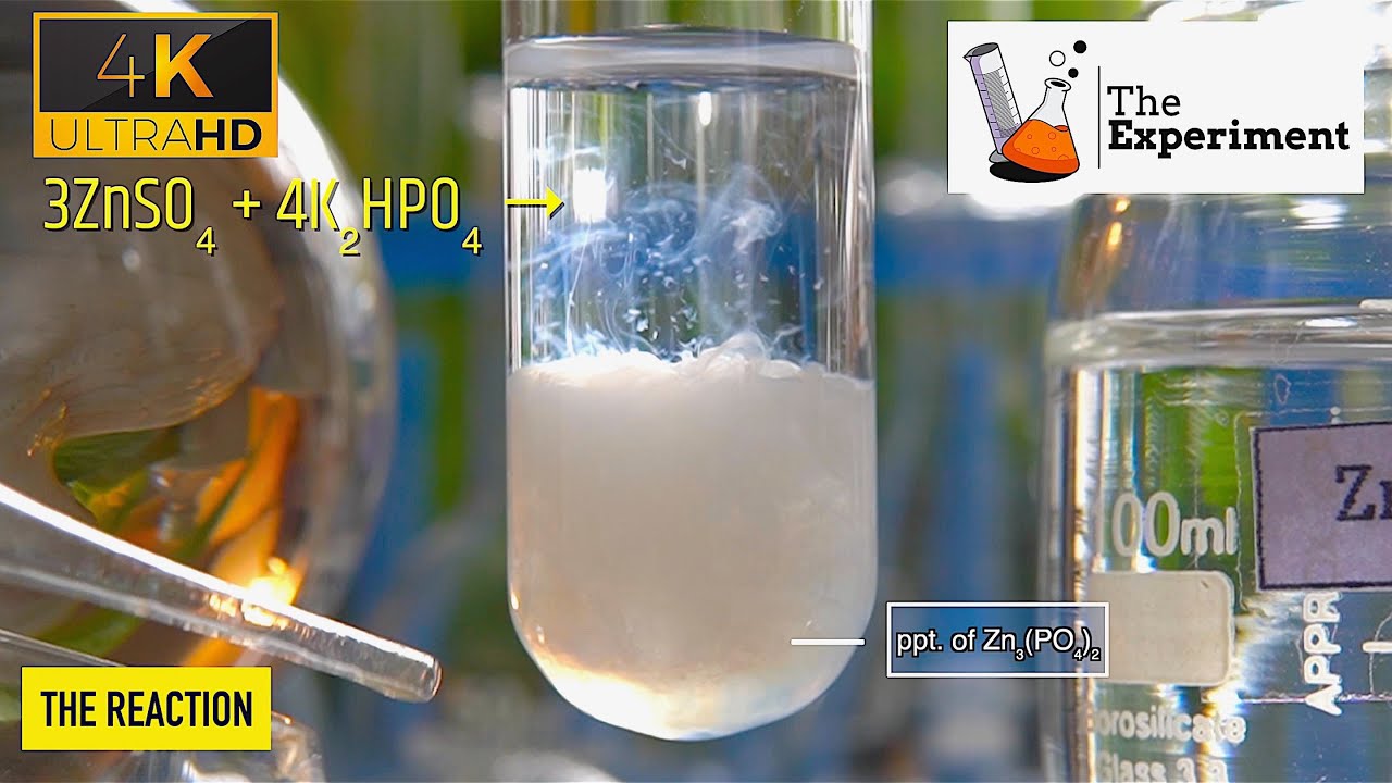 What happens when potassium phosphate (K2HPO4) reacts with Zinc sulfate ...