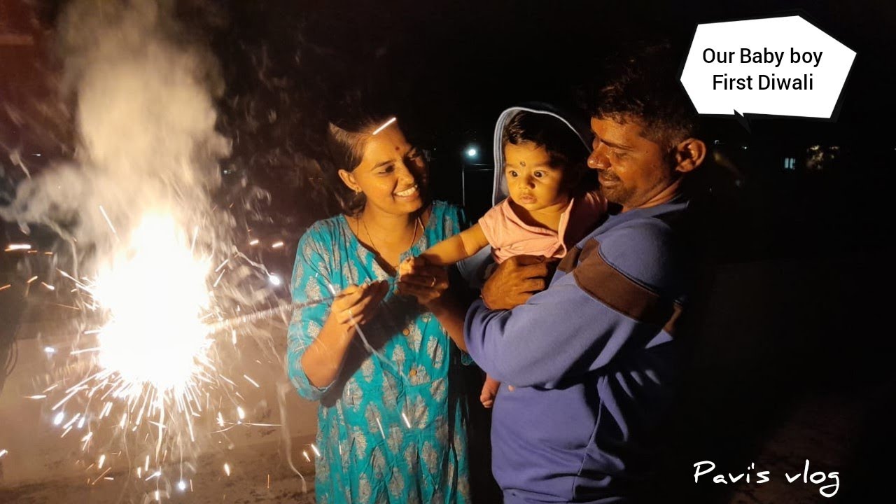 Our Baby boy first Diwali celebration 😍🥰🎇🪔 - YouTube