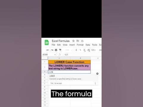 #shorts I How to convert all the text string in LOWER case I #function #functions #formulas # ...