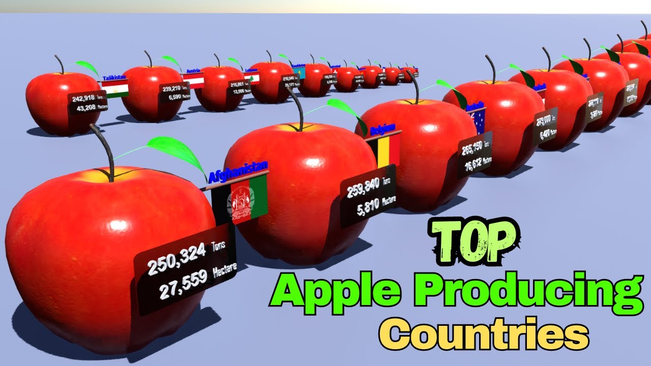 Top Apple Producing Countries in the World - YouTube