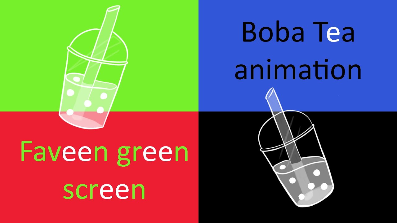 boba green screen effects for edits | bubble tea - YouTube
