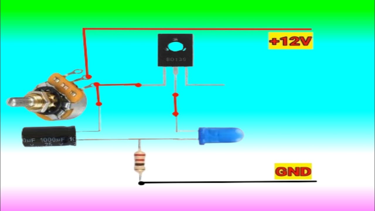 Awesome Idea With BD139 Transistor, Potentiometer and LED LIght - YouTube