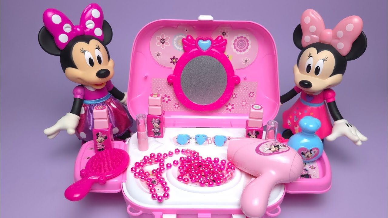 4 Minutes Satisfying With Unboxing Disney Minnie Mouse Beauty Salon Set ...