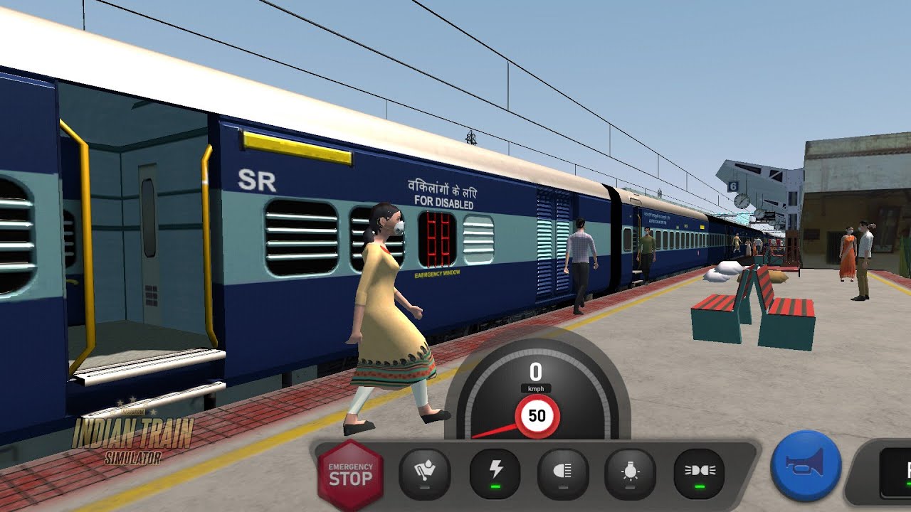 Indian local train journey || ICF blue || Indian train simulator ...