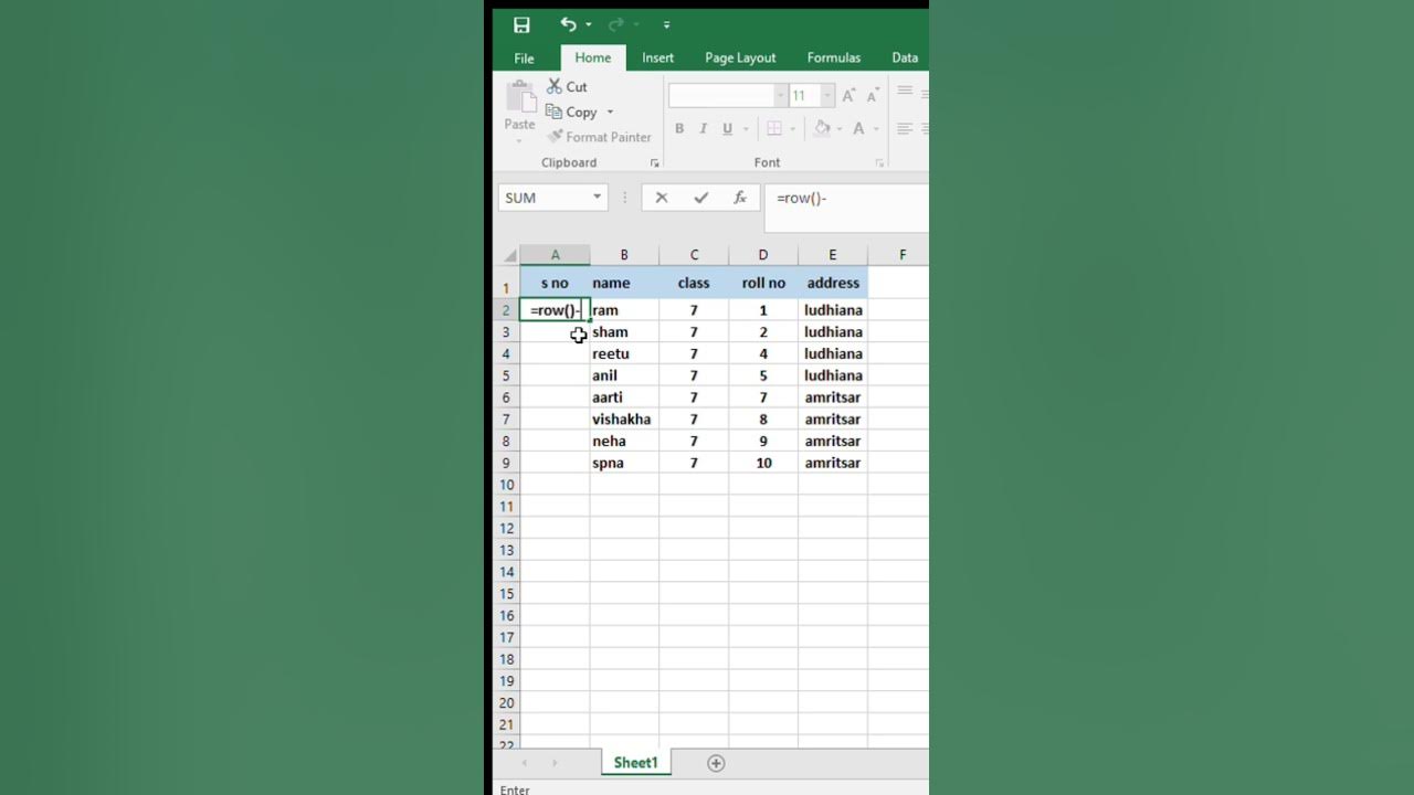 how can possible as it is serial number when I delete any column.. use formula in excel #match ...
