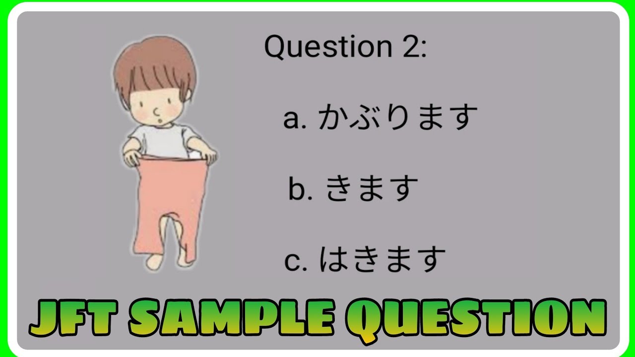 [JFT] Japanese Foundation Test | Sample Test | Vocabulary | How to pass ...