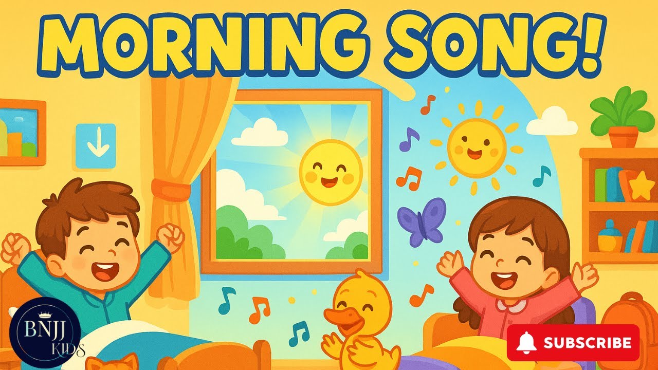 Good Morning Song for Kids (with lyrics) | Nursery rhymes | Sing along ...