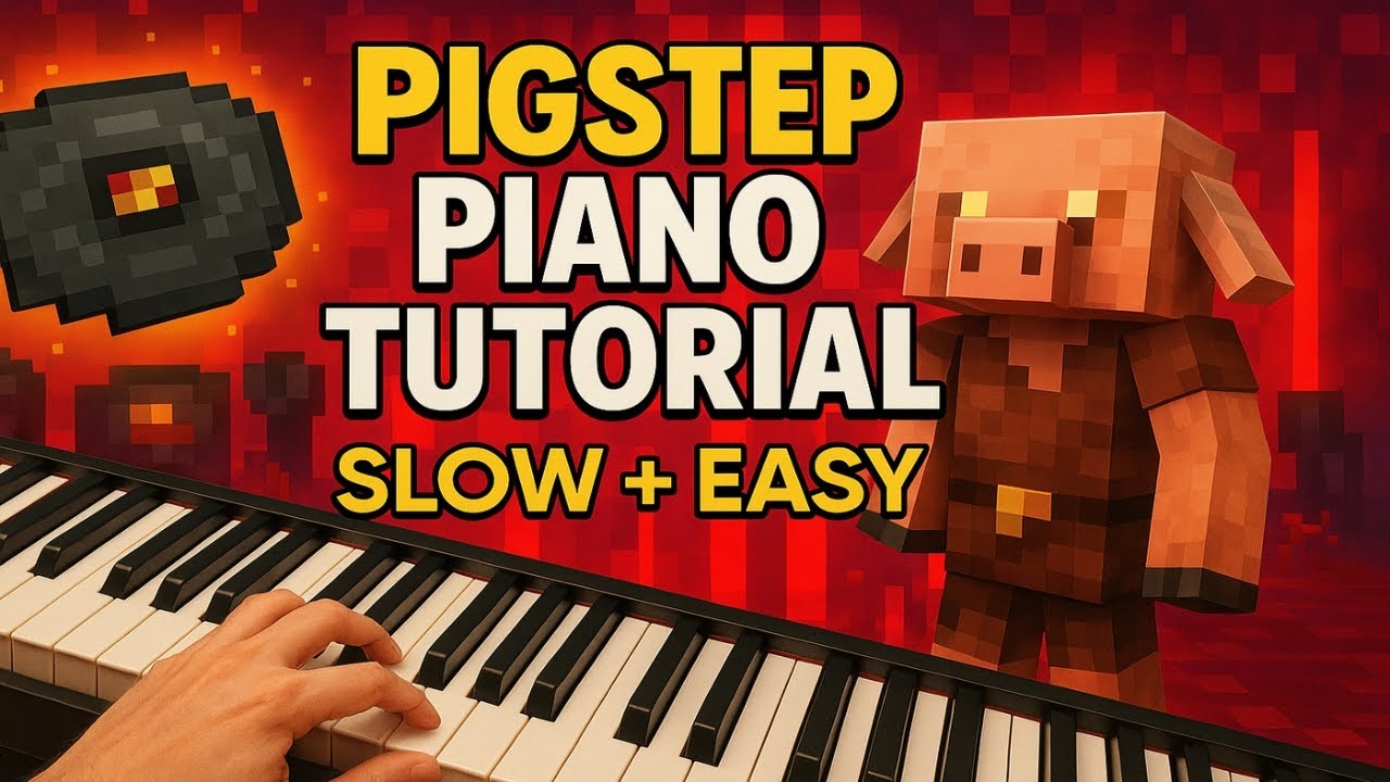 How to Play Pigstep - Easy + Slow Piano Tutorial | Minecraft Music for ...