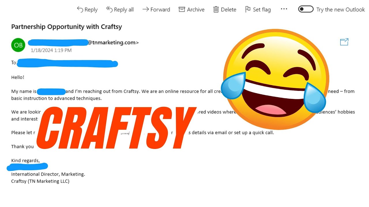 Craftsy Offers ME a Sponsorship! LOLS - YouTube